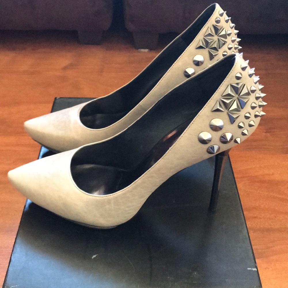 Rock And Republic Stiletto Heels With Spikes - Gem